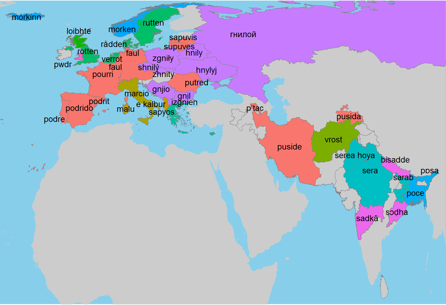 Cognate classes for rotten